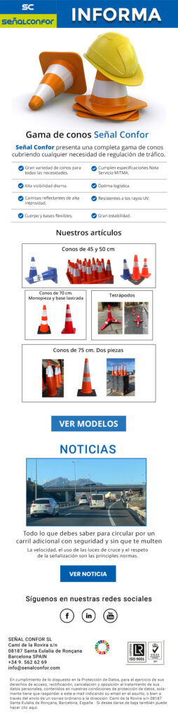 Gama de conos Señal Confor - SEÑALCONFOR